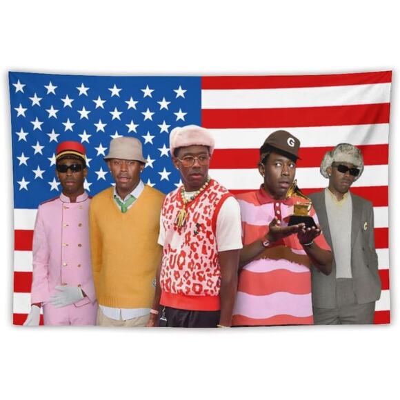 Nosawa | Wall Decor | Tyler The Creator Rap Tapestry 4x60 Us Flag ...